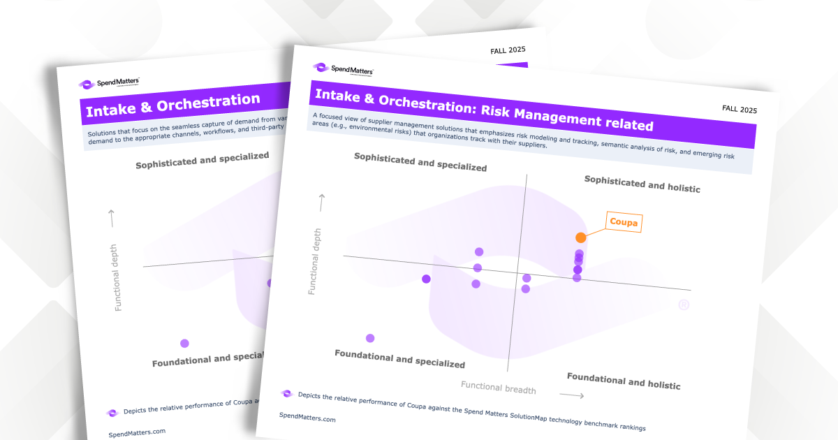 Coupa’s Intake & Orchestration Software Earns Leadership | Coupa