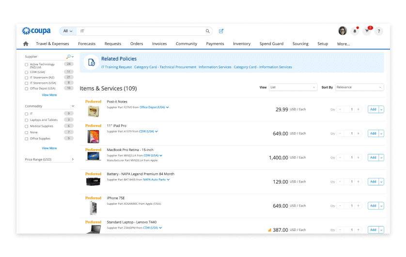 Intake & Purchase Order Management | Coupa