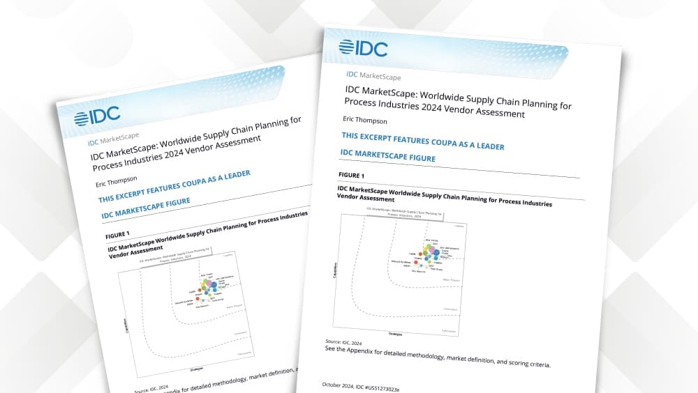 IDC MarketScape: Supply Chain Planning for Process Industries | Coupa
